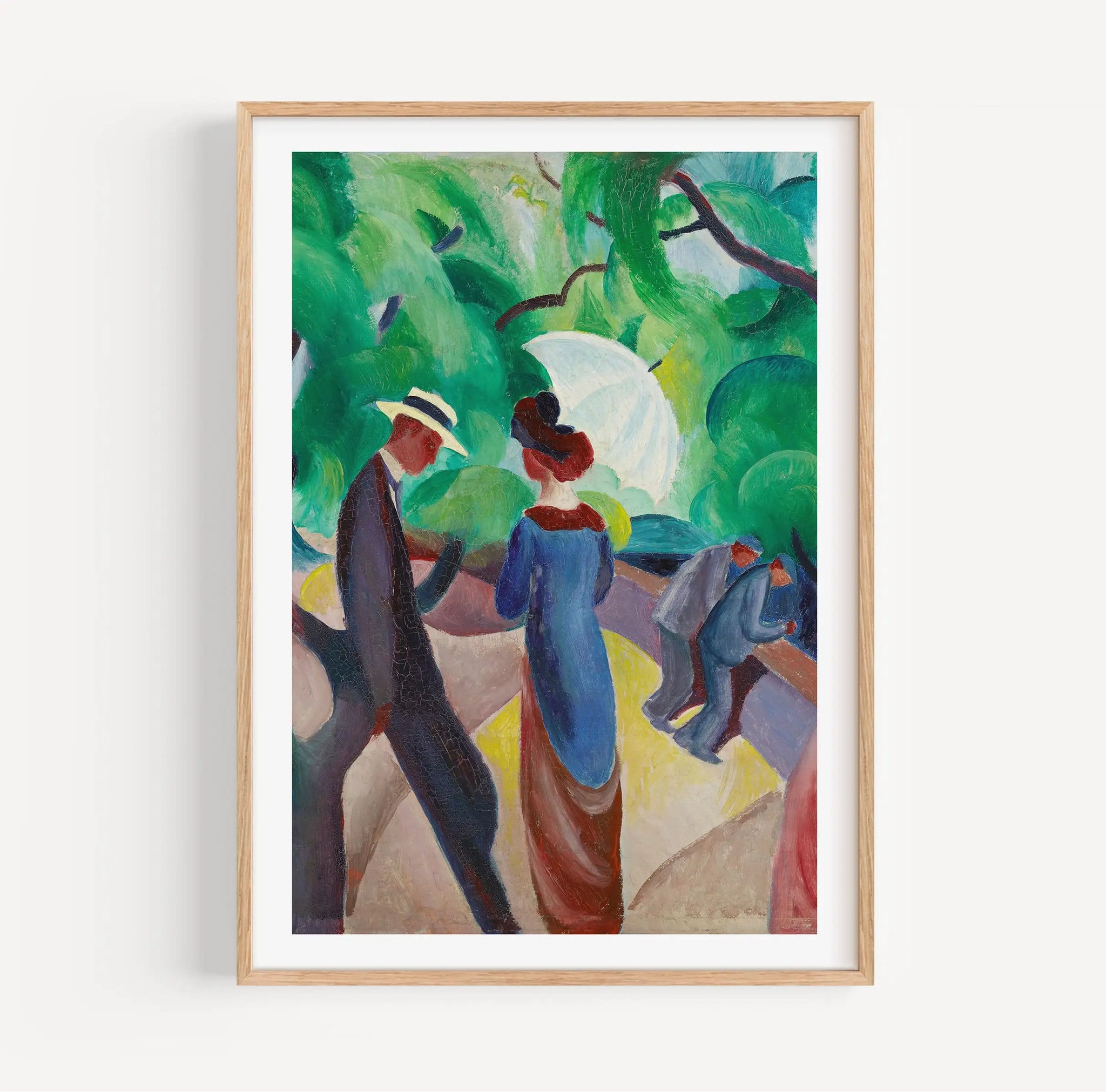 August Macke Promenade Poster kleurrijk kunstwerk wanddecoratie